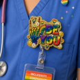 Be You Badge Reel, LGBTQ Pride Badge Reel, Rainbow Skeleton Hand Badge ...