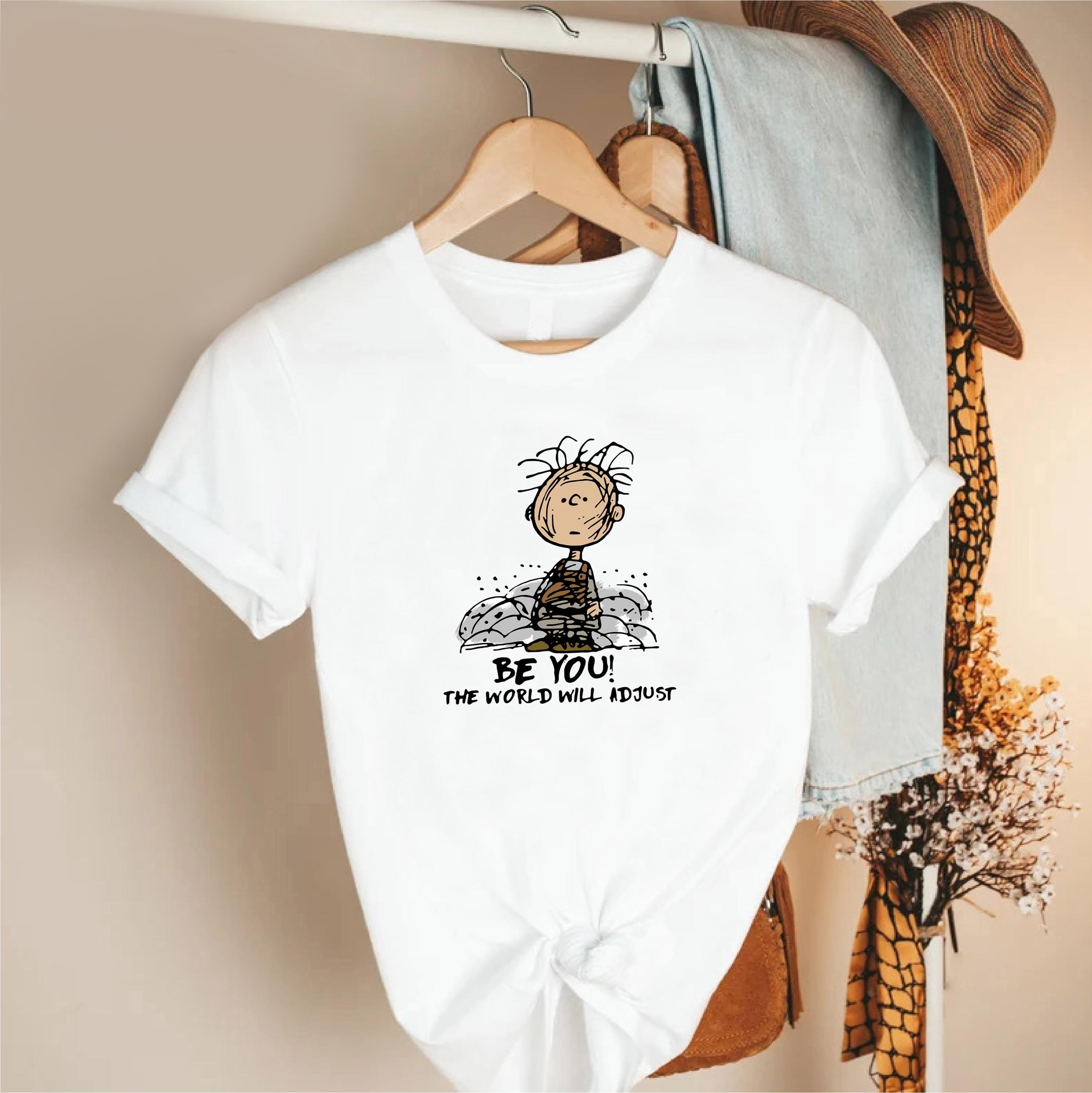 Be You The World Will Adjust Shirt, Inspirational Quote Tee, Black T ...