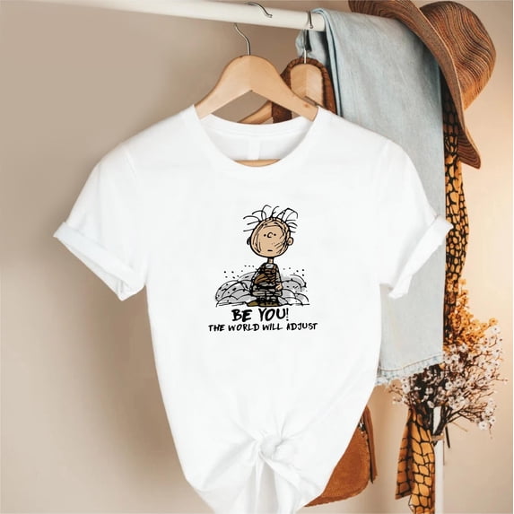 Be You The World Will Adjust Shirt, Inspirational Quote Tee, Black T ...
