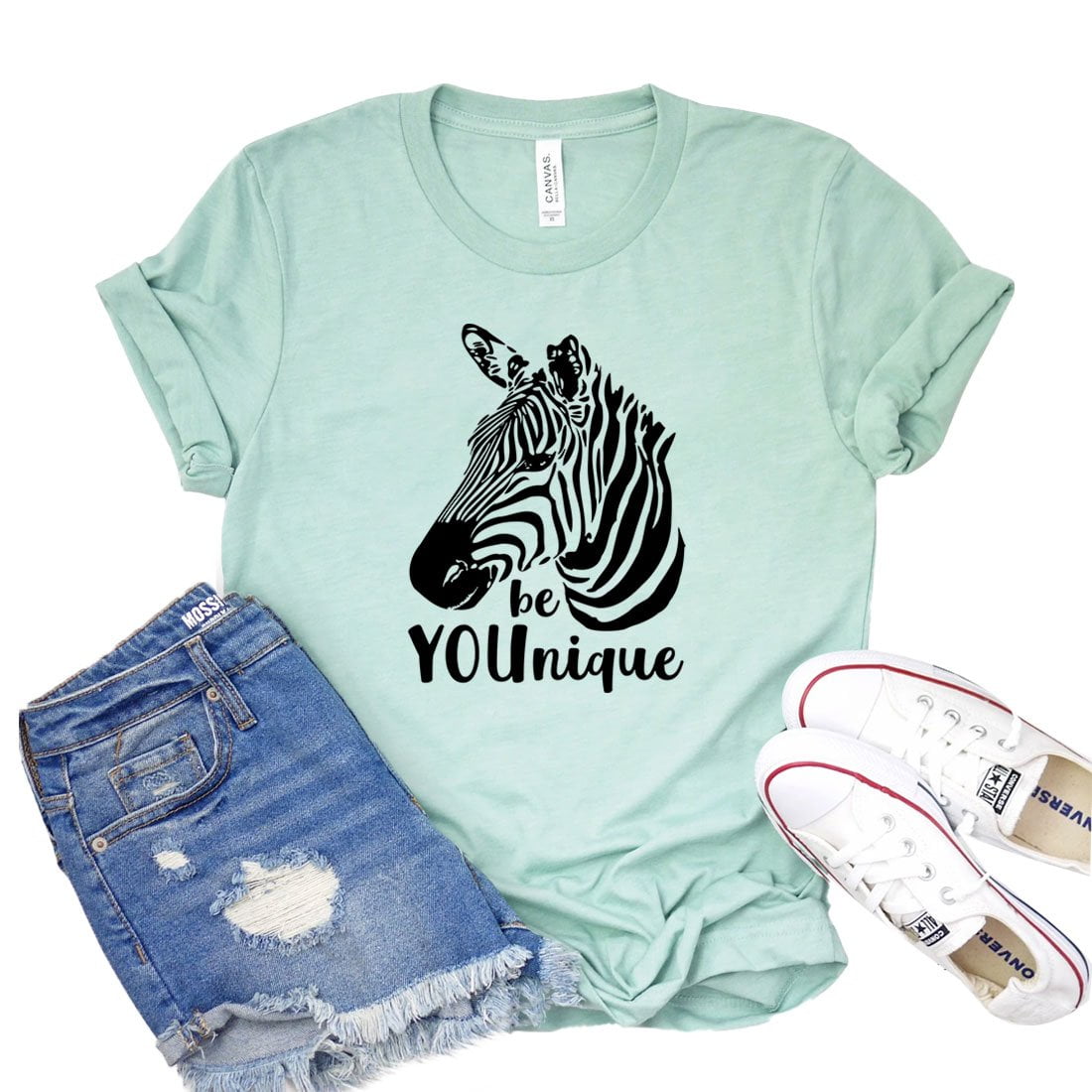 Be Younique T-shirt Motivational Gift Women's Zebra Tshirt Self ...