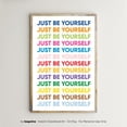 Be Yourself Multicolor Typography Positive Message Poster Art ...