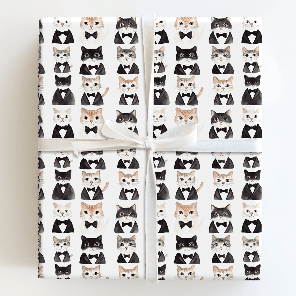 Be a Fancy Cat - Christmas Wrapping Paper Roll - Gift Wrap for Holidays ...