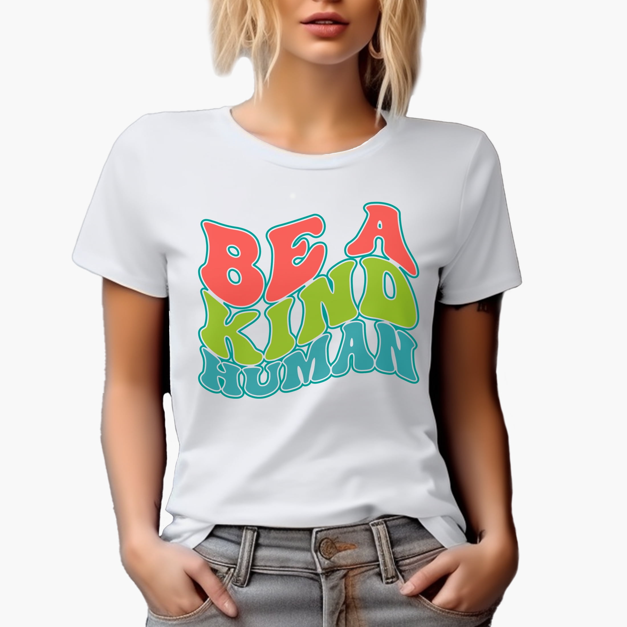 Be a Kind Human, Kindness Quote, Groovy Retro Wavy Text Merch Gift ...