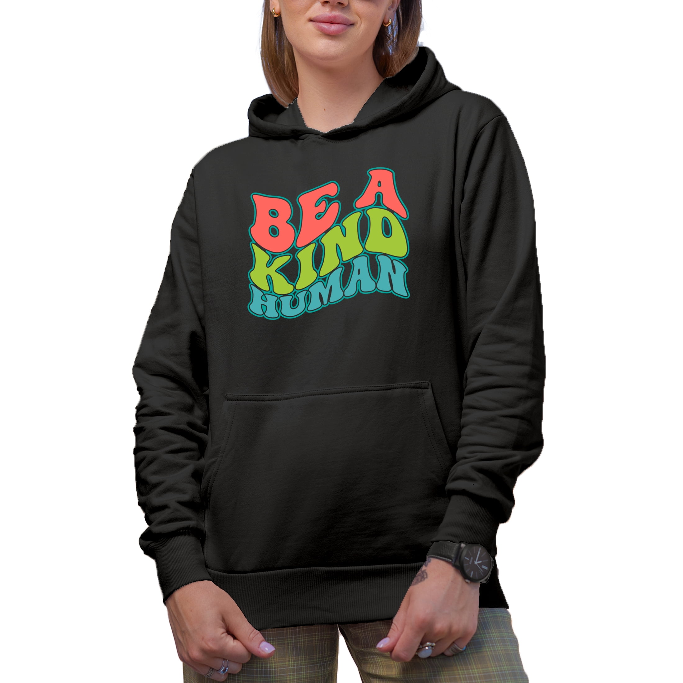 Be a Kind Human, Quote on Kindness, Groovy Retro Wavy Text Merch Gift ...