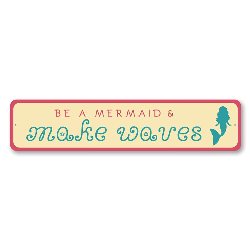 Be a Mermaid, Make Waves, Beach House Decor Sign, Mermaid Decor, Ocean ...