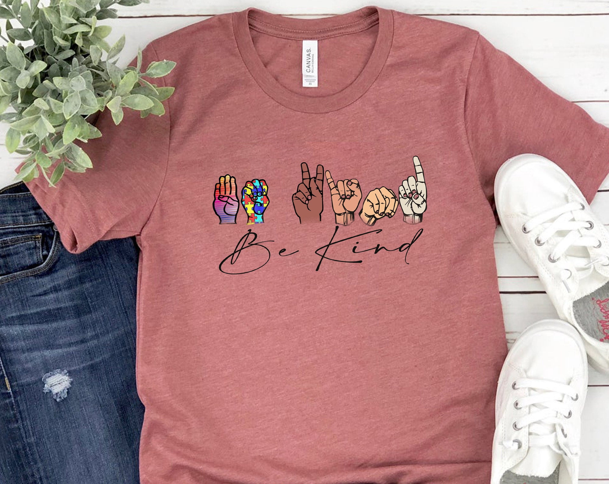 Be kind sign language shirt Be Kind Rainbow Shirt Kindness Shirt Be ...