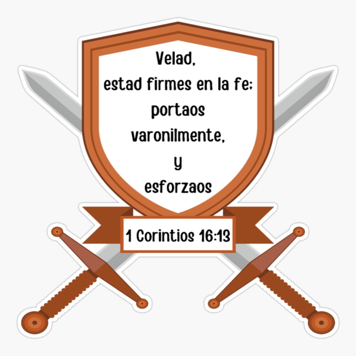 Be on your guard stand firm in the faith 1 Corinthians 1613 Sticker ...