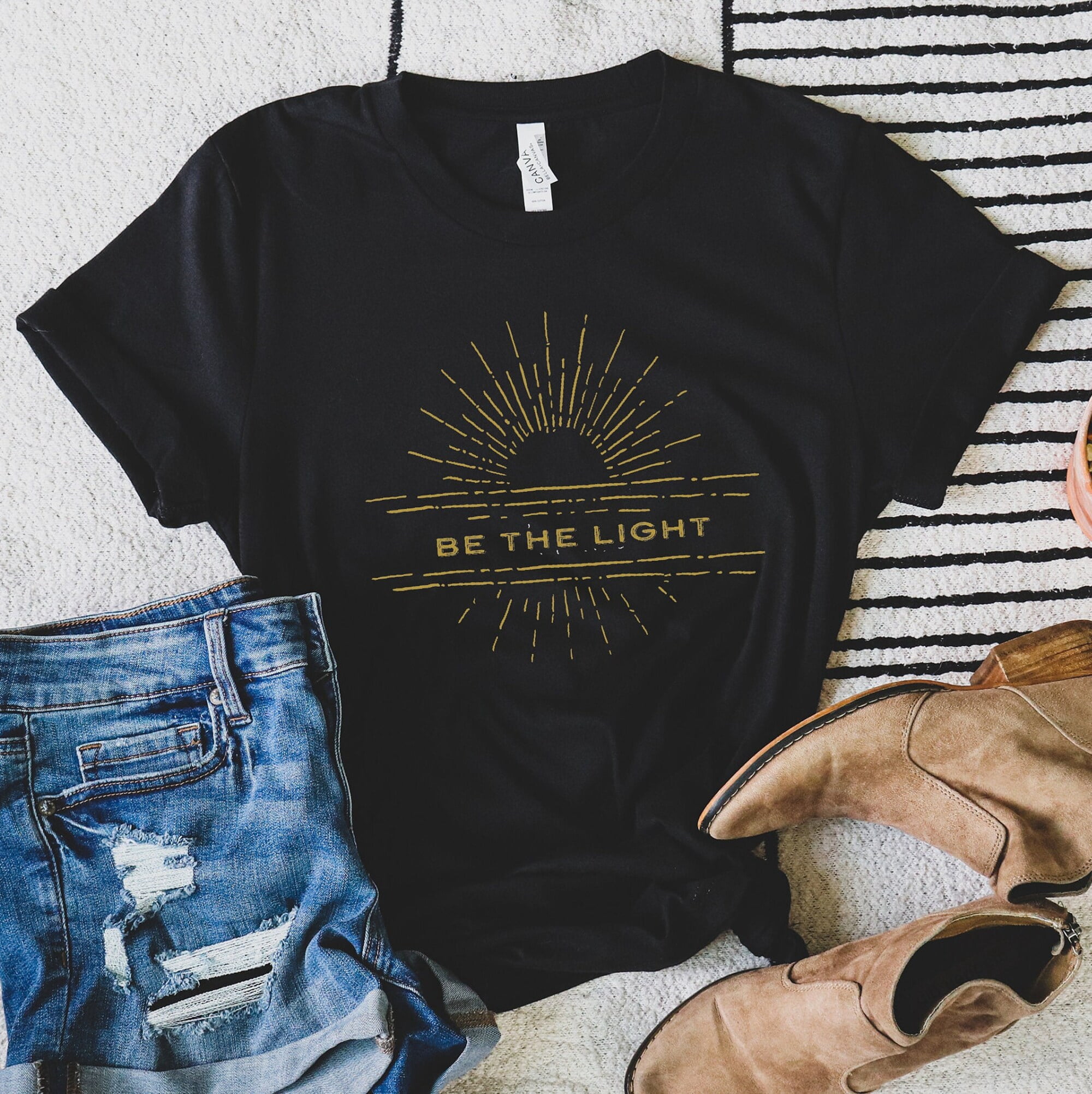 Be the Light T Shirt Positivity Shirt Christian Shirts for Women Womens ...