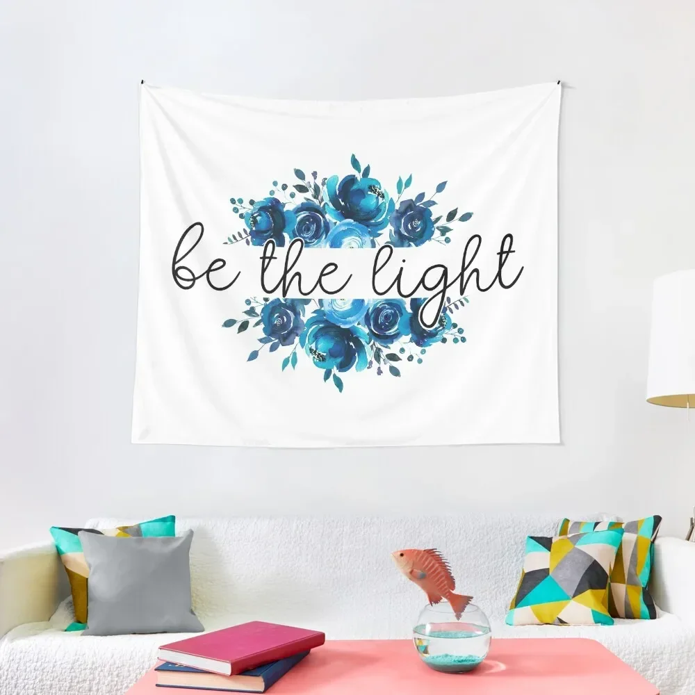 Be the light - Christian bible verse floral watercolor lettering quote ...