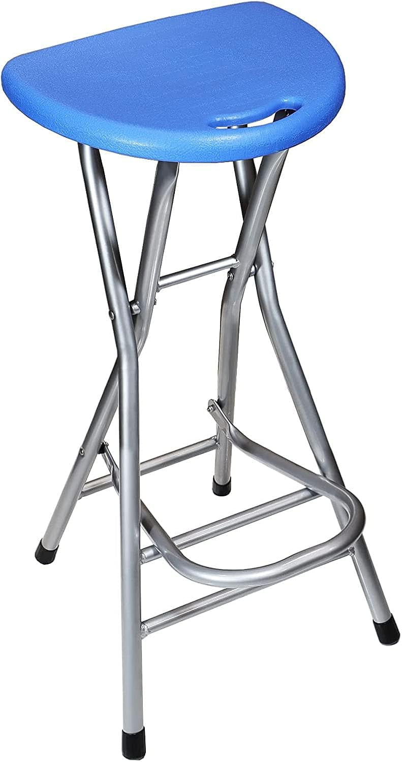Be&xn Folding Bar Stool, Tall Collapsible Stool Counter Height Folding ...
