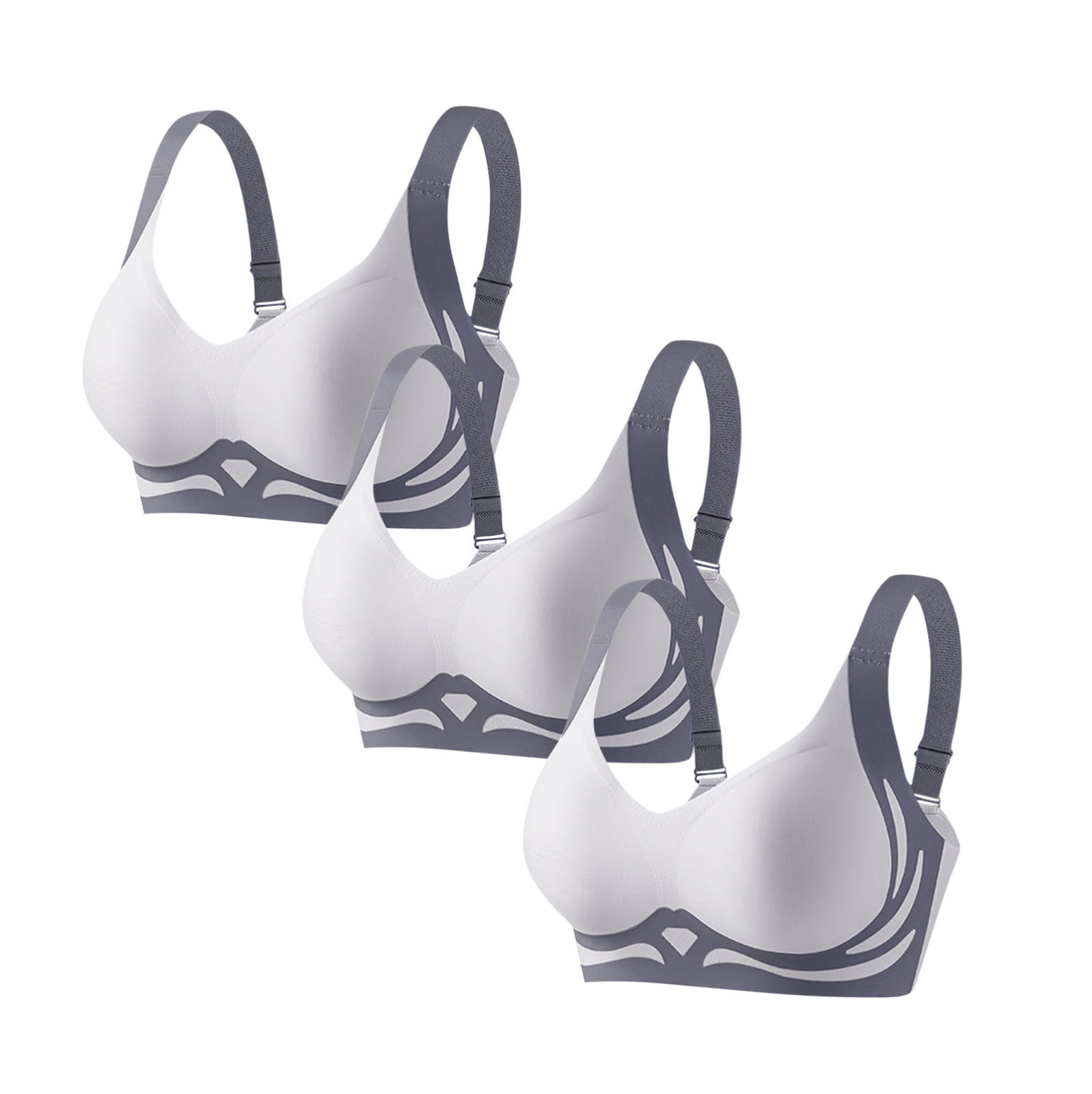 BeAi 3 Pack Bra for Women No Wire Pack Cotton Wireless Bras for Women ...