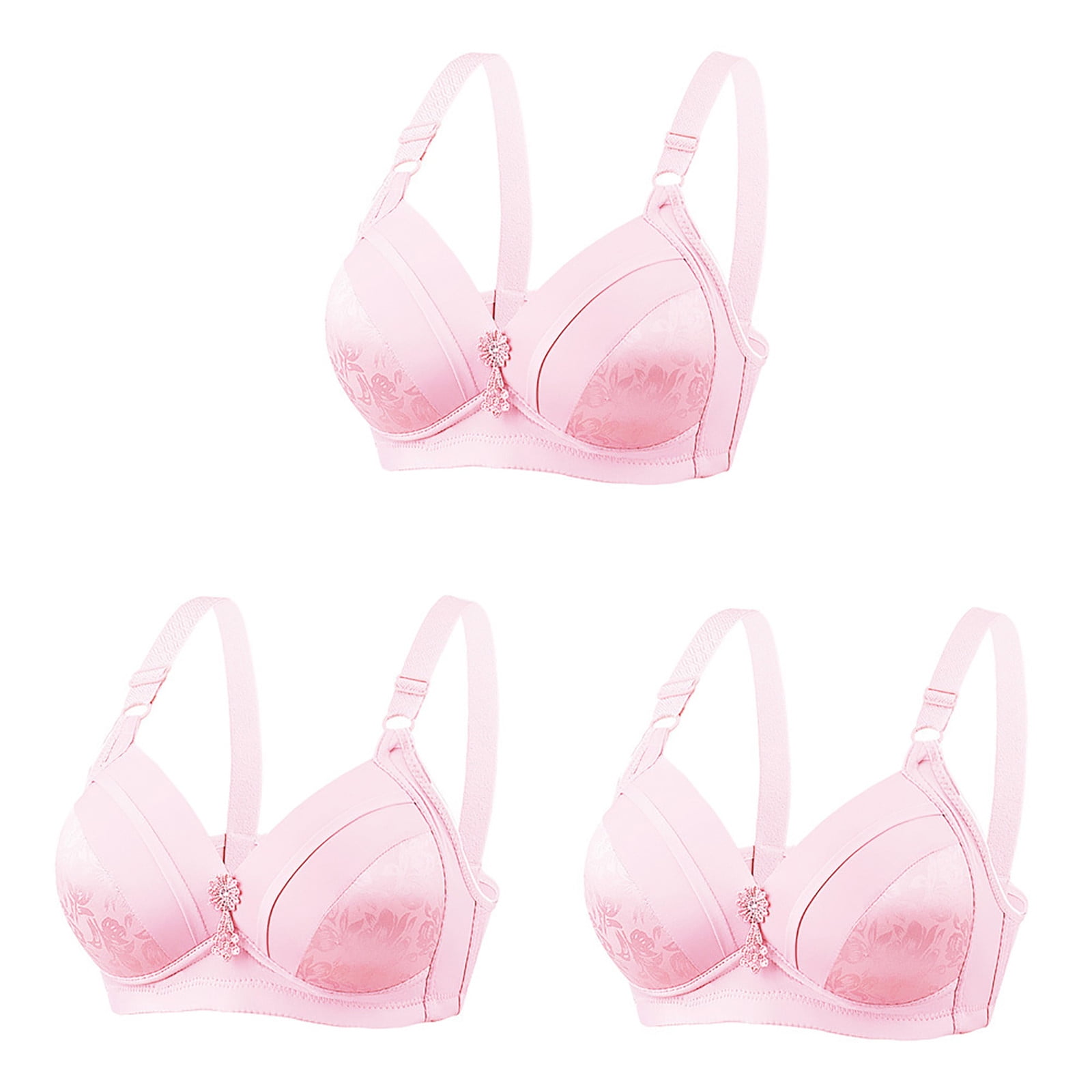 BeAi 3 Pack Bra for Women Wireless No Padding Womens Bras Plus Size ...