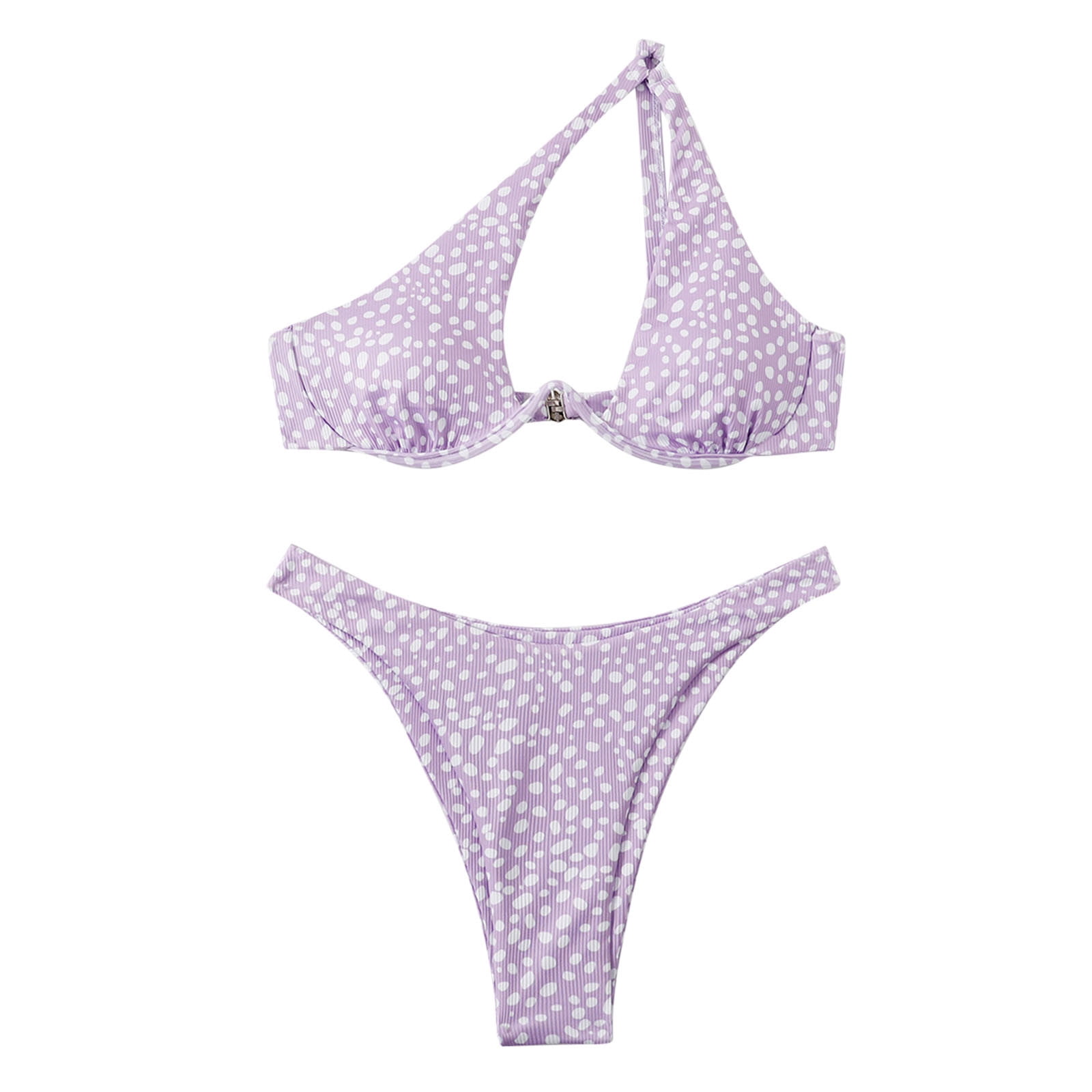 BeAi Classic 2 Pieces Swimsuits for Women Metallic Blue Bikini Set ...