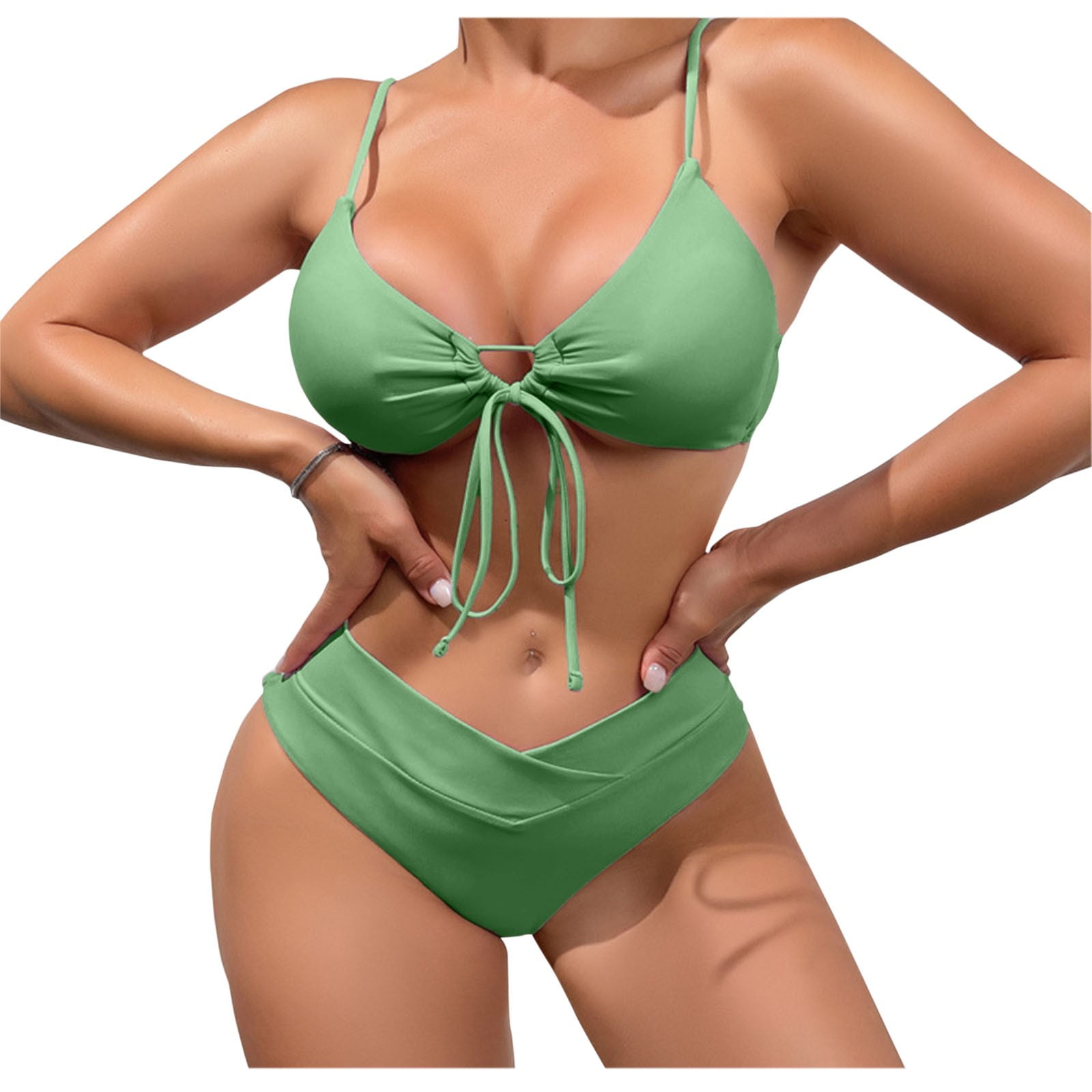 BeAi Vintage Swimsuit for Women Shorts Floral Bikini Sets for Women Ruffle Ladies Swimwear Two ...