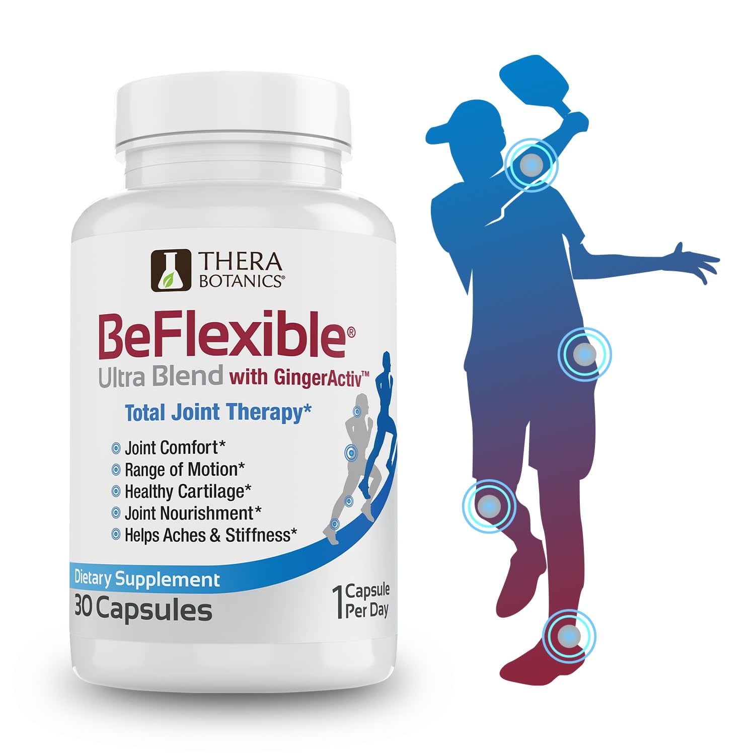 BeFlexible Ultra Joint Support Supplement with Boron & Boswellia Extract + GingerActiv 30 Count ...