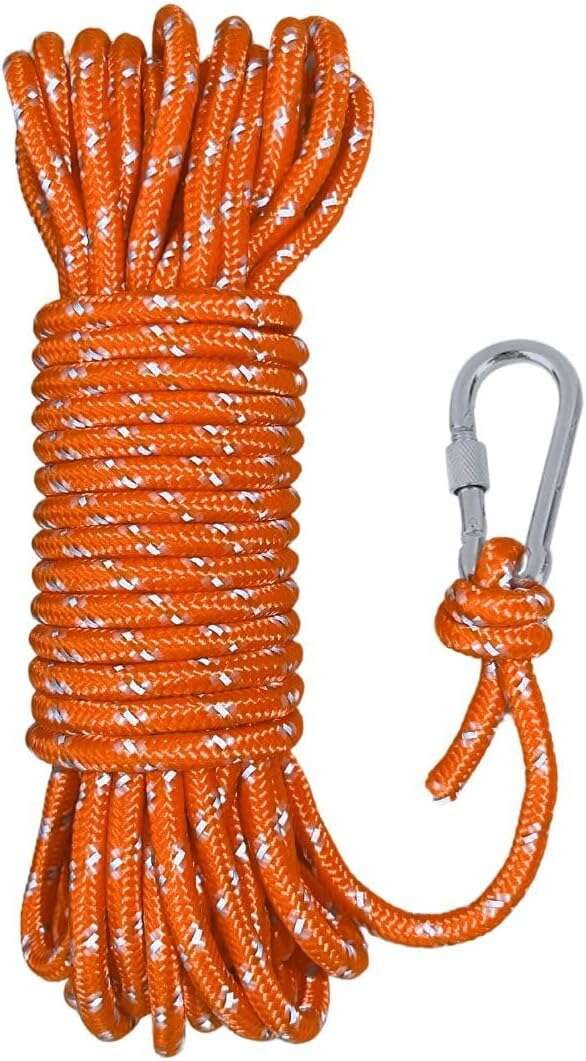 BeGrit Floating Rope 1/4" X 33' Reflective Polypropylene Rope Anchor Rope Mooring Rope Kayak ...