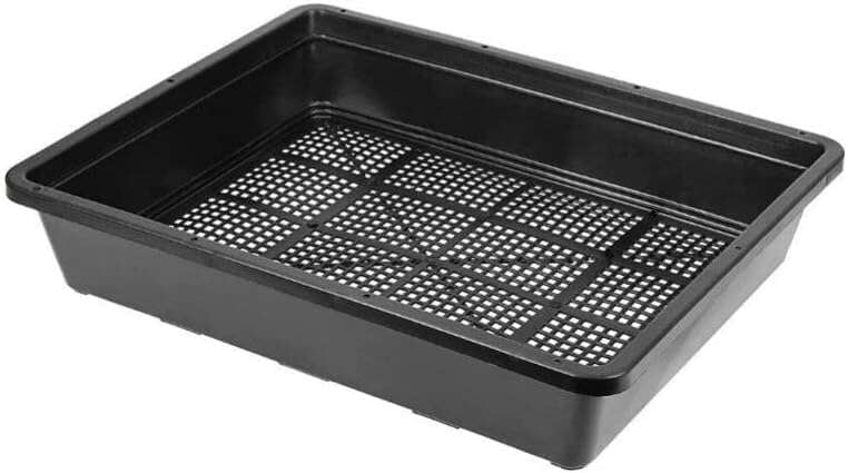BeGrit Seedling Trays 5-Pack 15x12 inch Mesh Bottom Tray Plastic Plant ...
