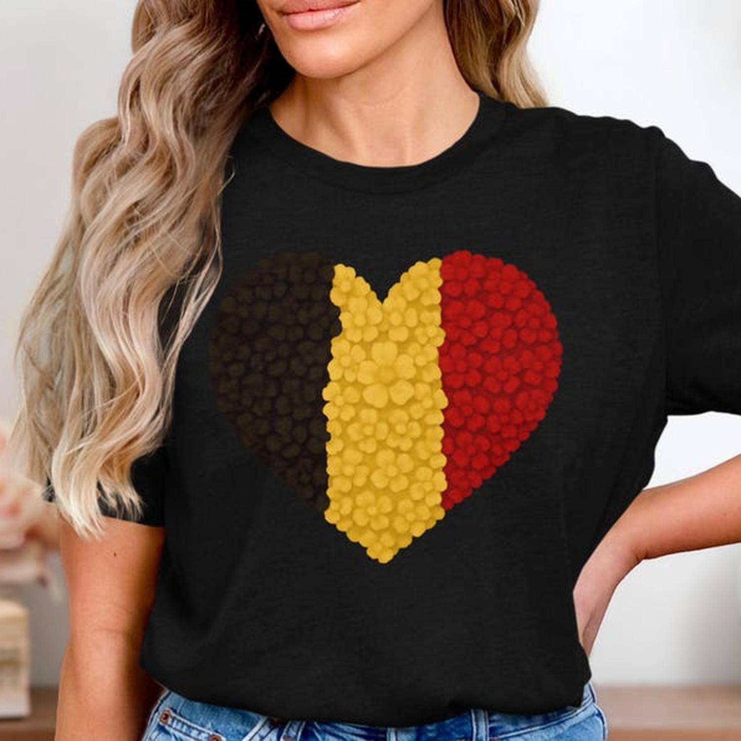 BeL1GI1Um F11lag Heart S1Hirt, BeL1Gian Pride T-S1Hirt, Black Yellow Red T1EE, BeL1Gian Culture ...