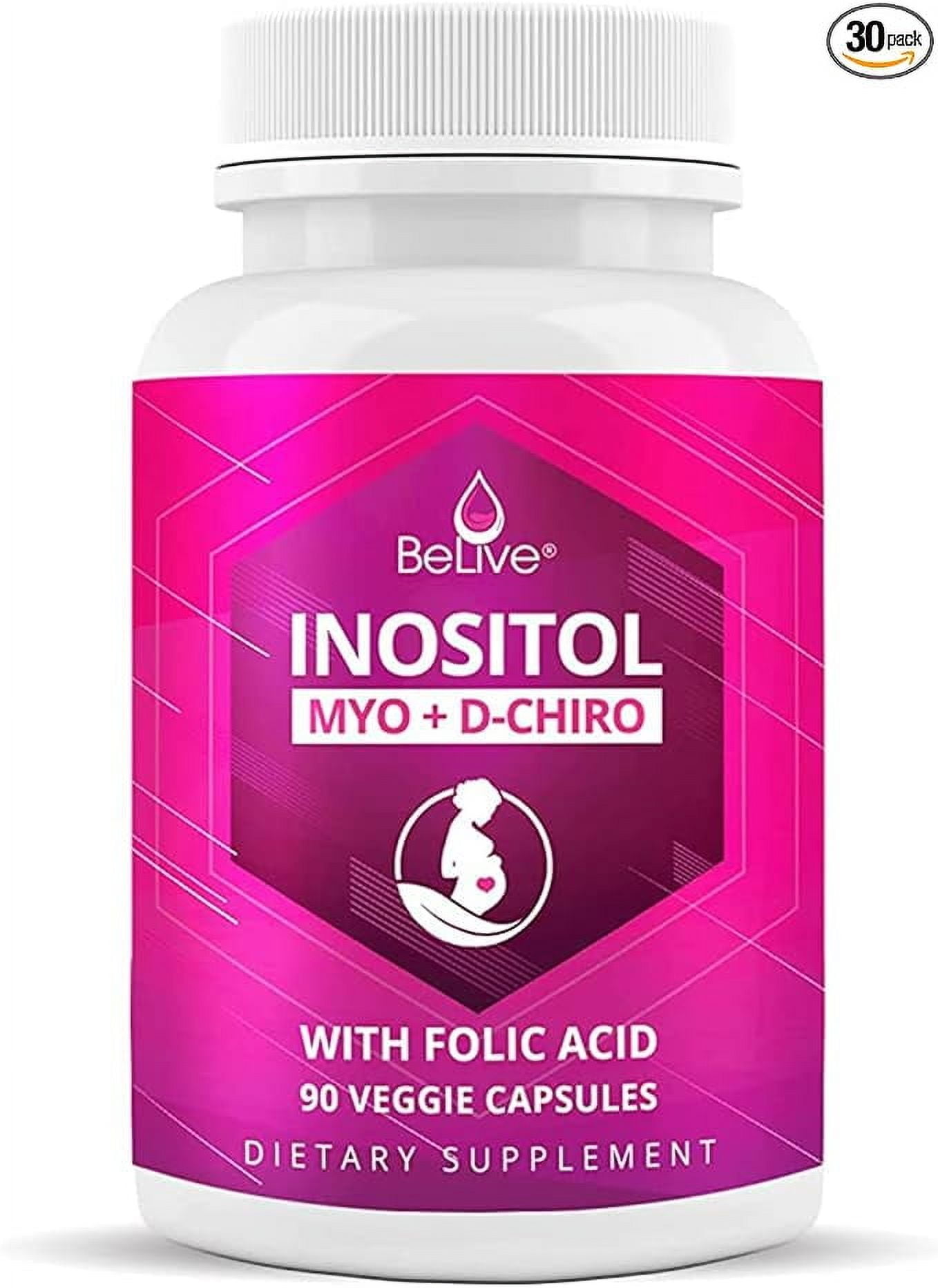 BeLive Myo-Inositol & D-Chiro Inositol Capsules - 90Ct I Inositol ...