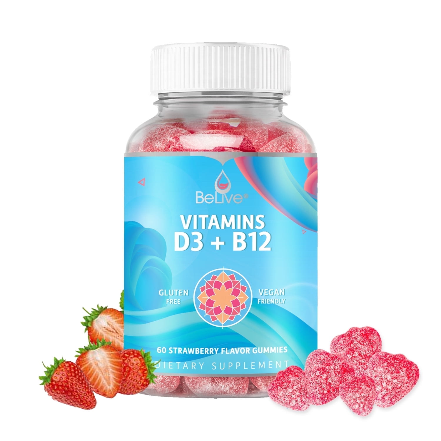 BeLive Vitamin D3 Gummies with B12 Vitamins – for Immune Support ...