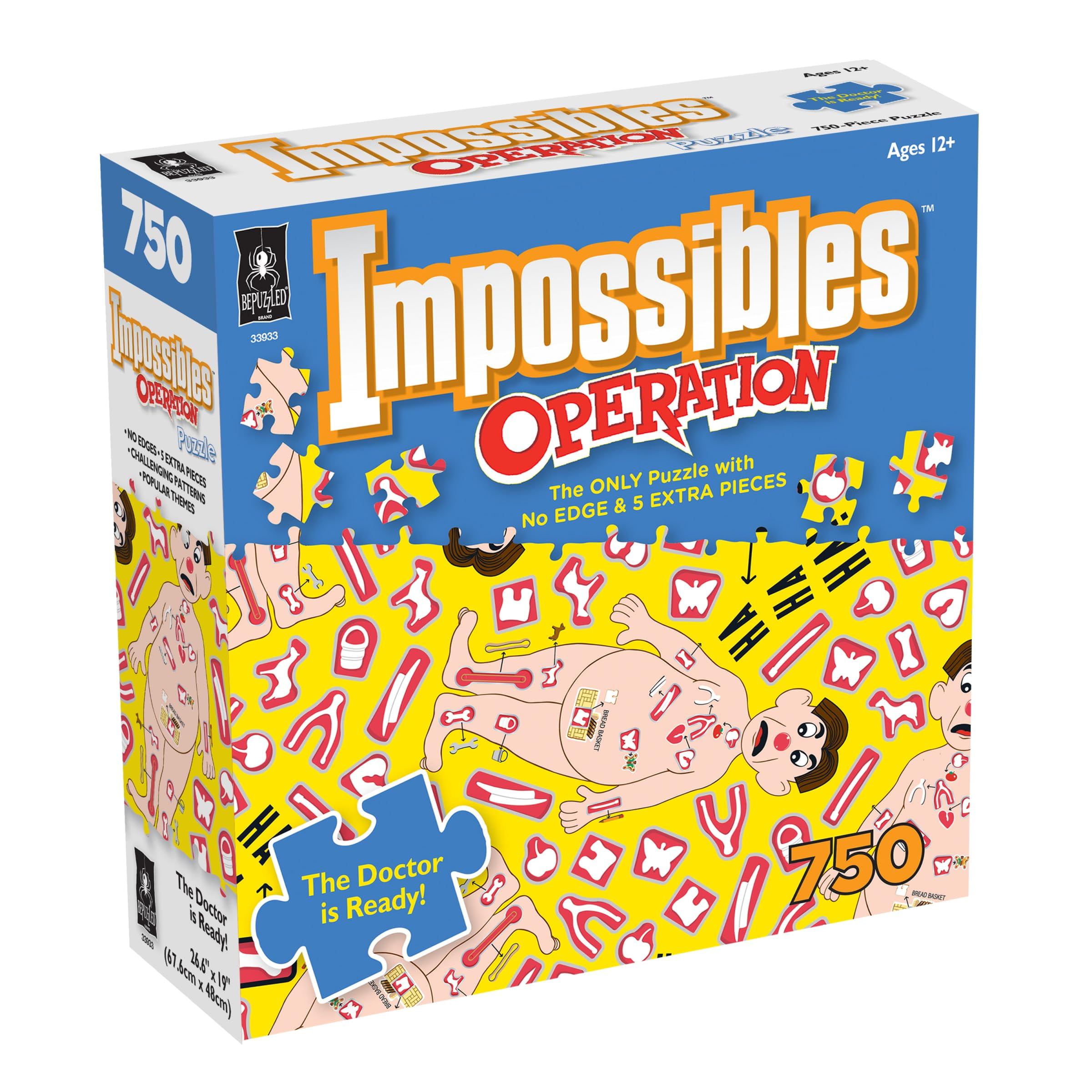 BePuzzled, Hasbro Impossibles Puzzle MMF7 Featuring Imagery from The Classic Game of Operation ...