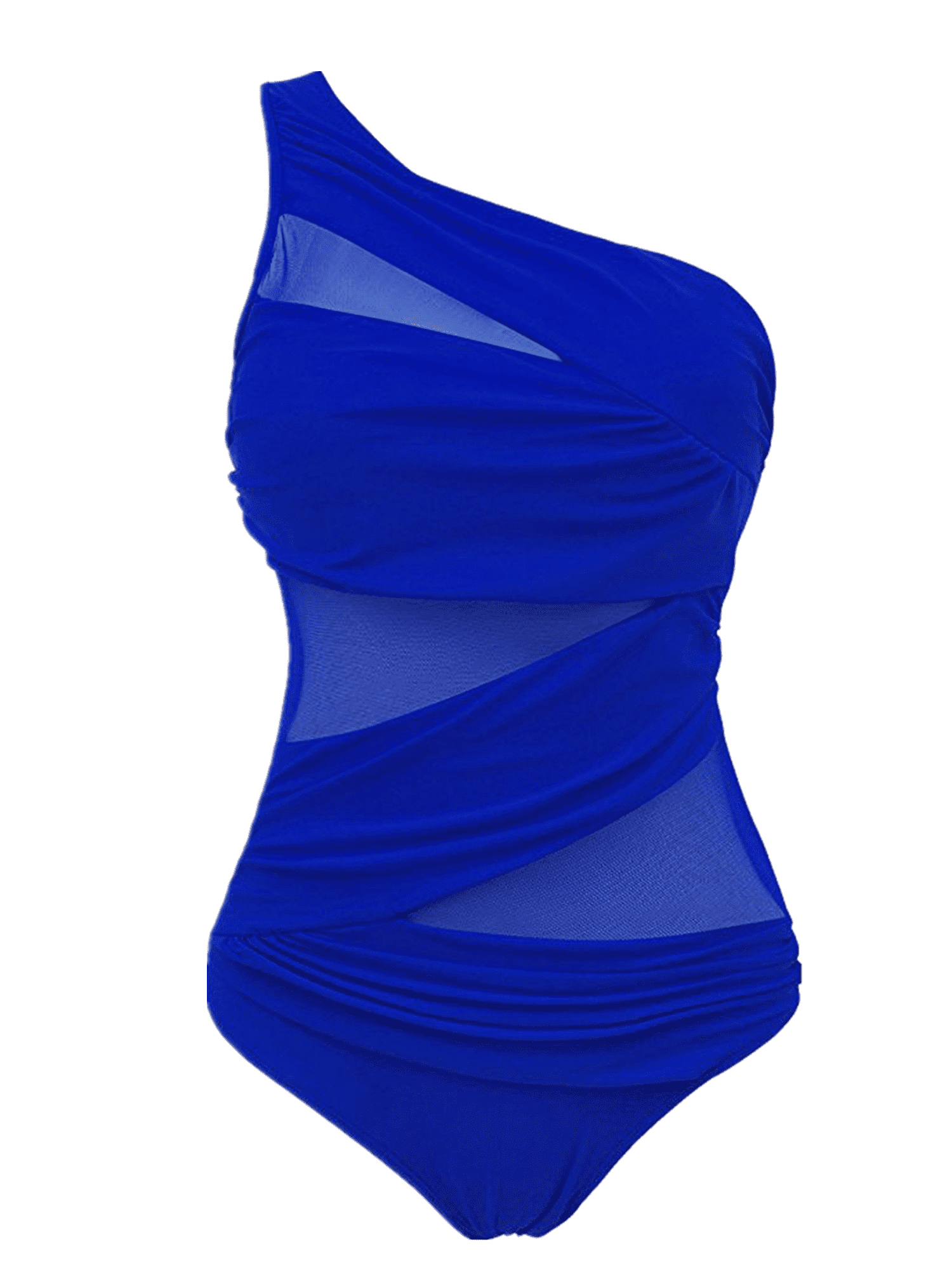 BeQeuewll Women Slant-shoulder Bathing Suit Bikini Beach Suit Plus Size ...