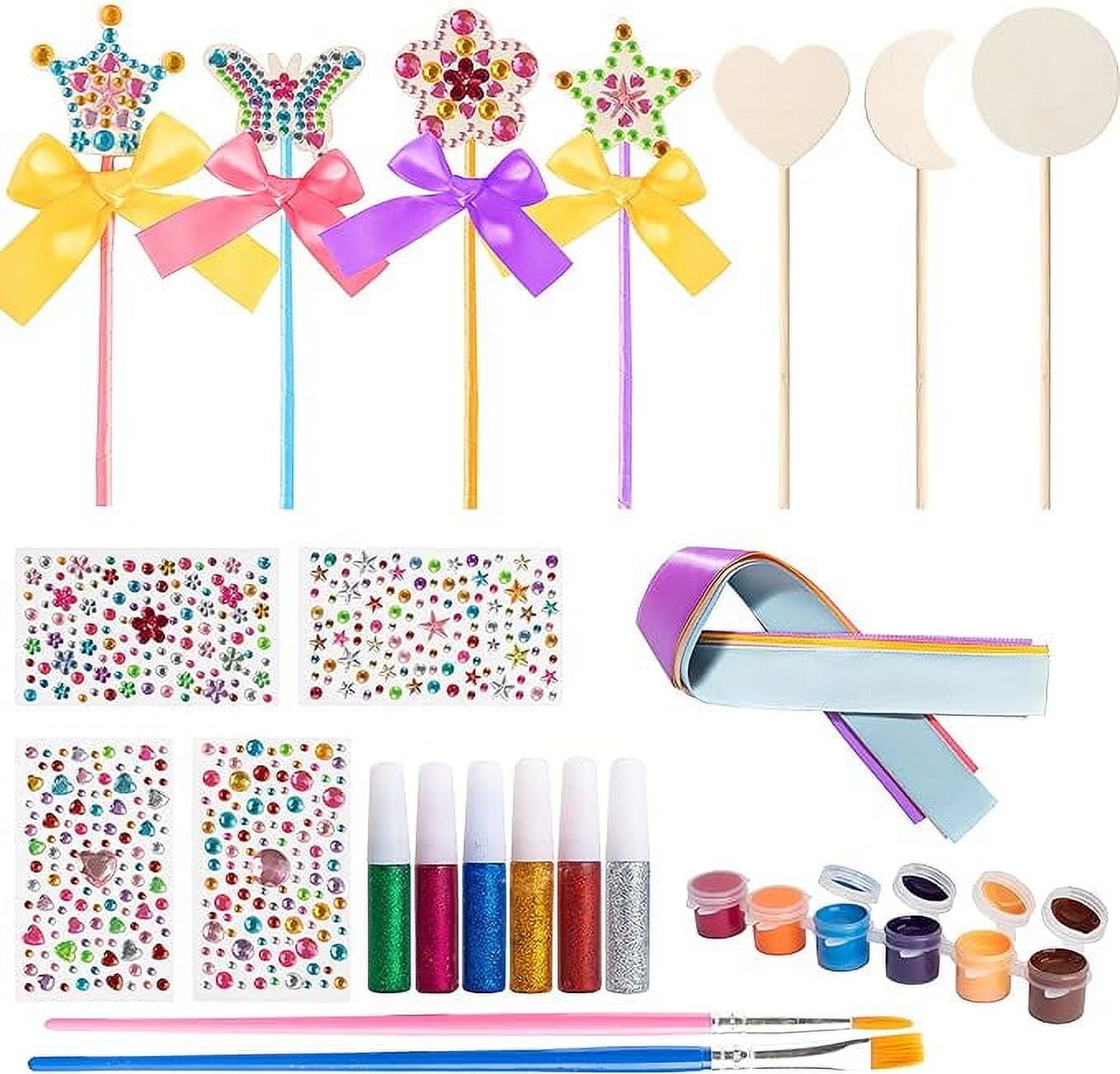 Haooryx Make Your Own Princess Wand DIY Art Craft Kits 30 Pcs - Walmart ...