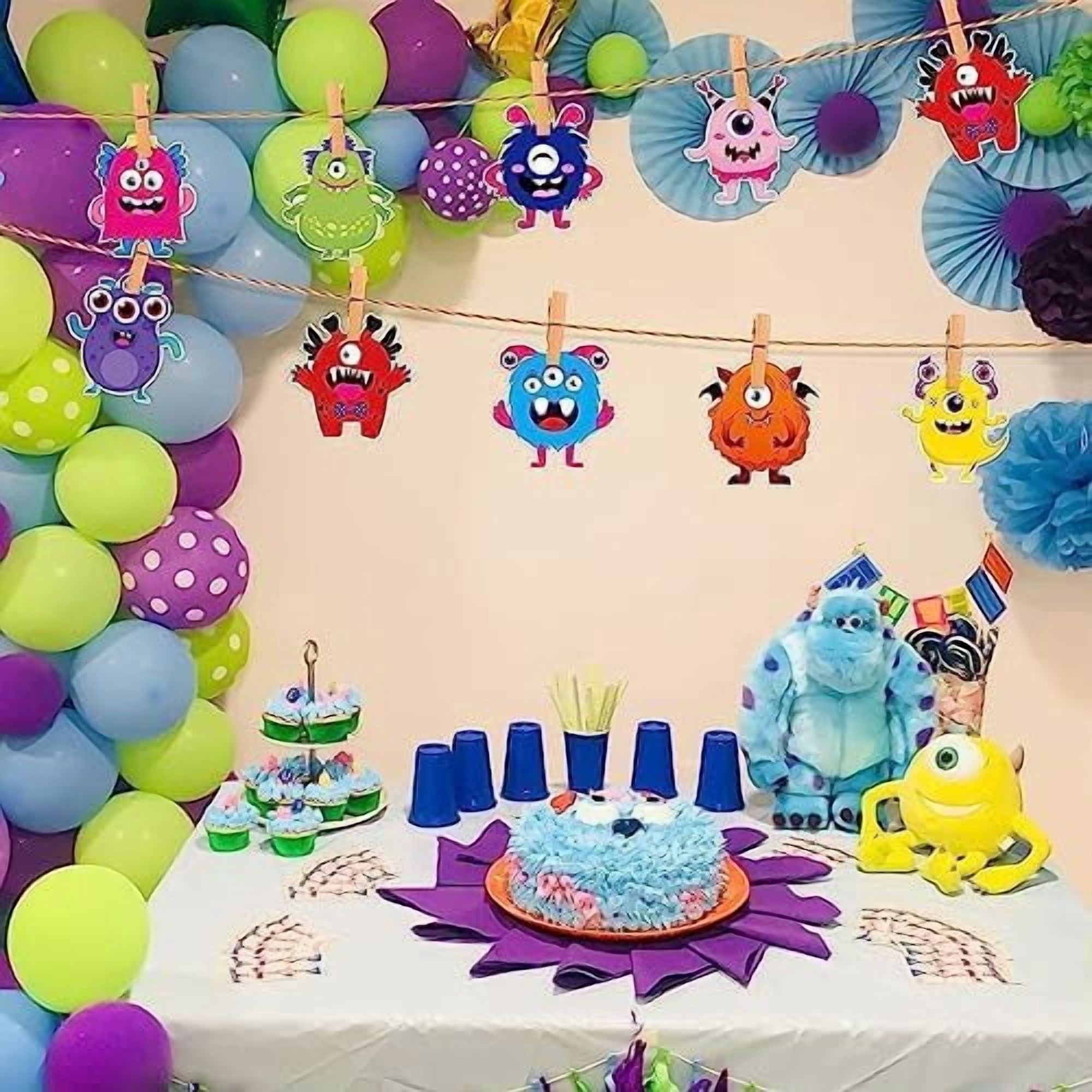 BeYumi 45Pcs Monster Cutouts Bulletin Board Decorations Set Colorful ...
