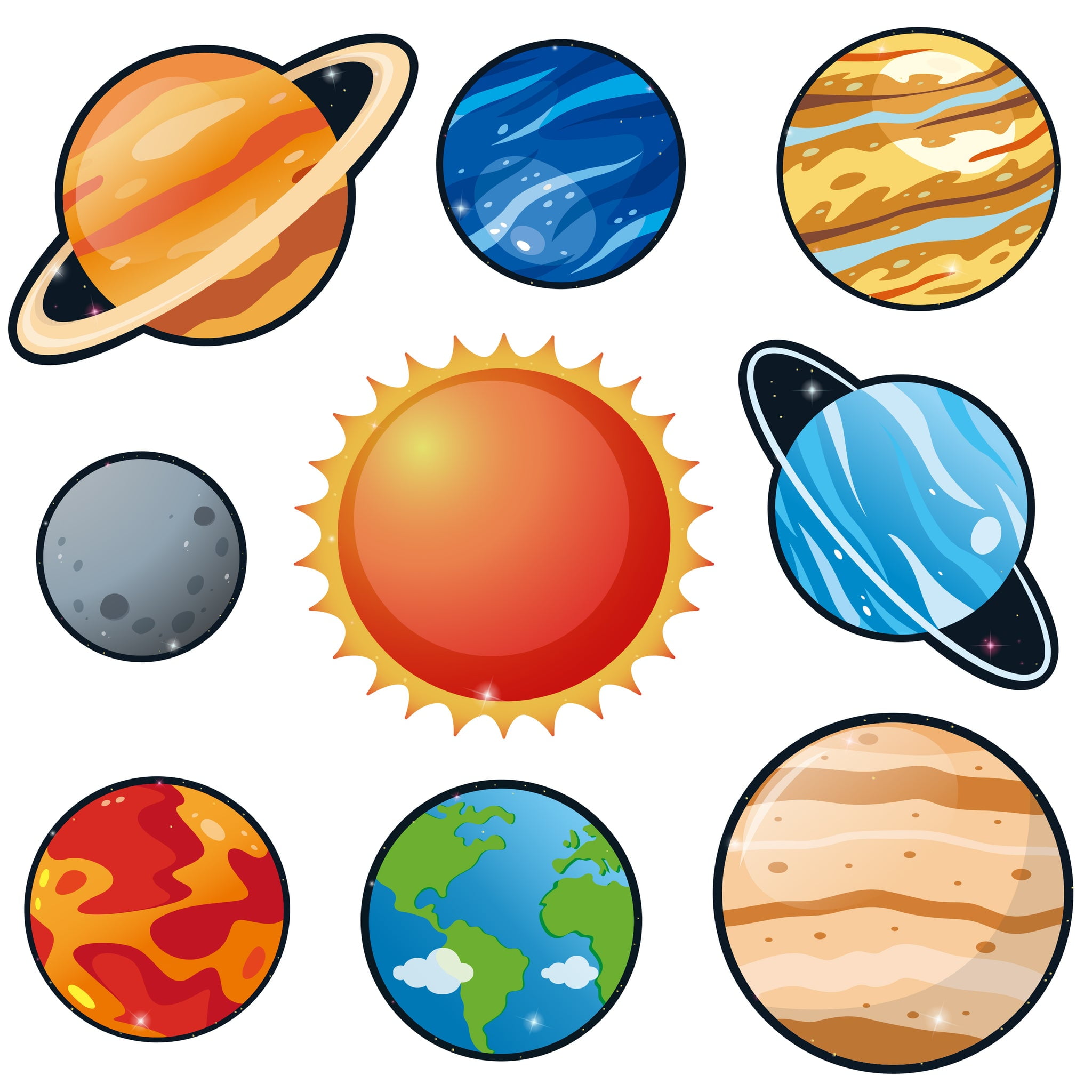 Planets Solar System Cut Out All About The Solar System Blackline