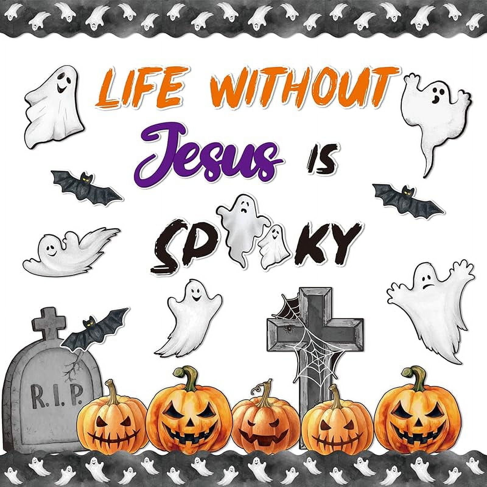 BeYumi 86Pcs Easter Bunny Christian Cross Bulletin Board Set No Bunny ...