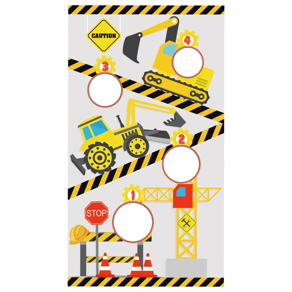 BeYumi Construction Truck Toss Game Banner with 4 Bean Bags for Kids ...