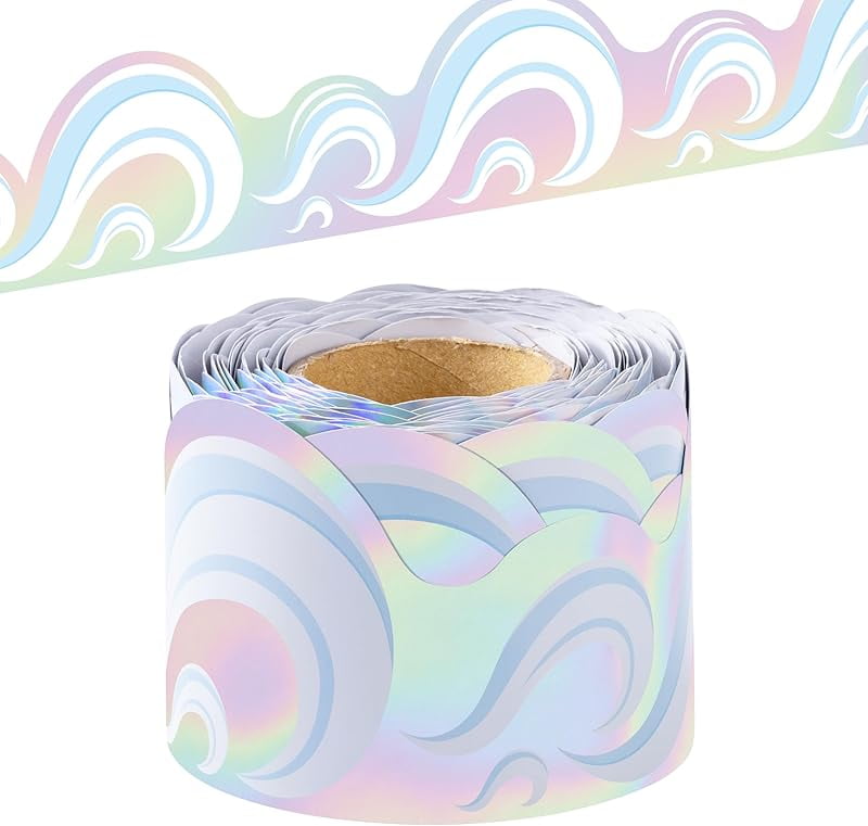 BeYumi Easter Bunny Border Trim - 65ft Easter Bunny Holographic ...