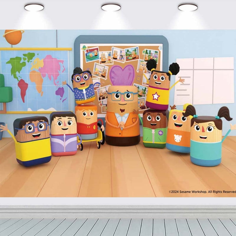 Bea's Block Backdrop Banner Party Supplies Poster Birthday Decorations ...