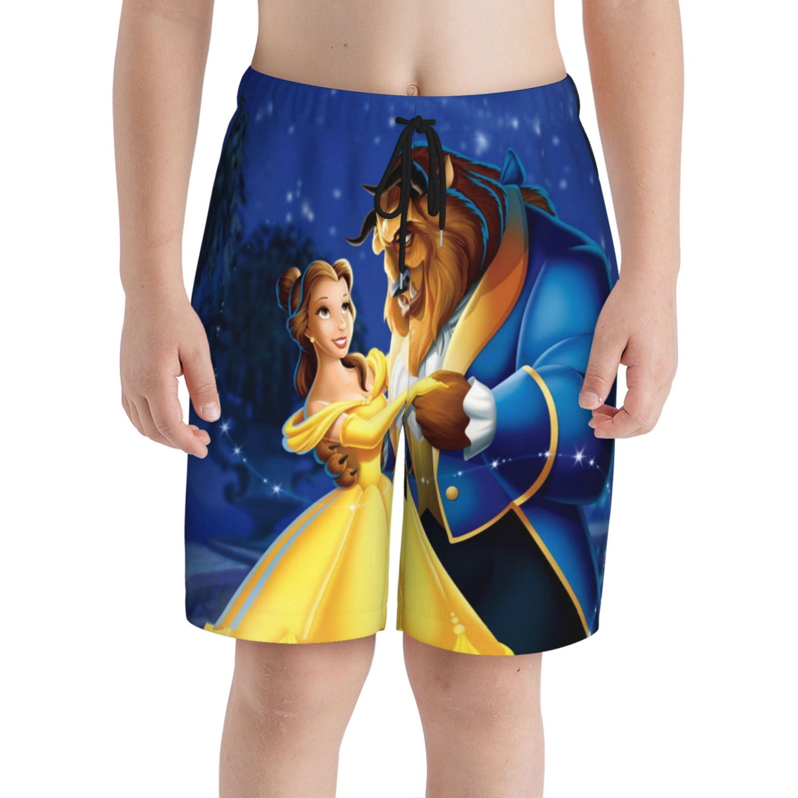 Bea-st Princess Beauty Short Kids Swim Trunk Cartoon Boys Swim Trunks ...