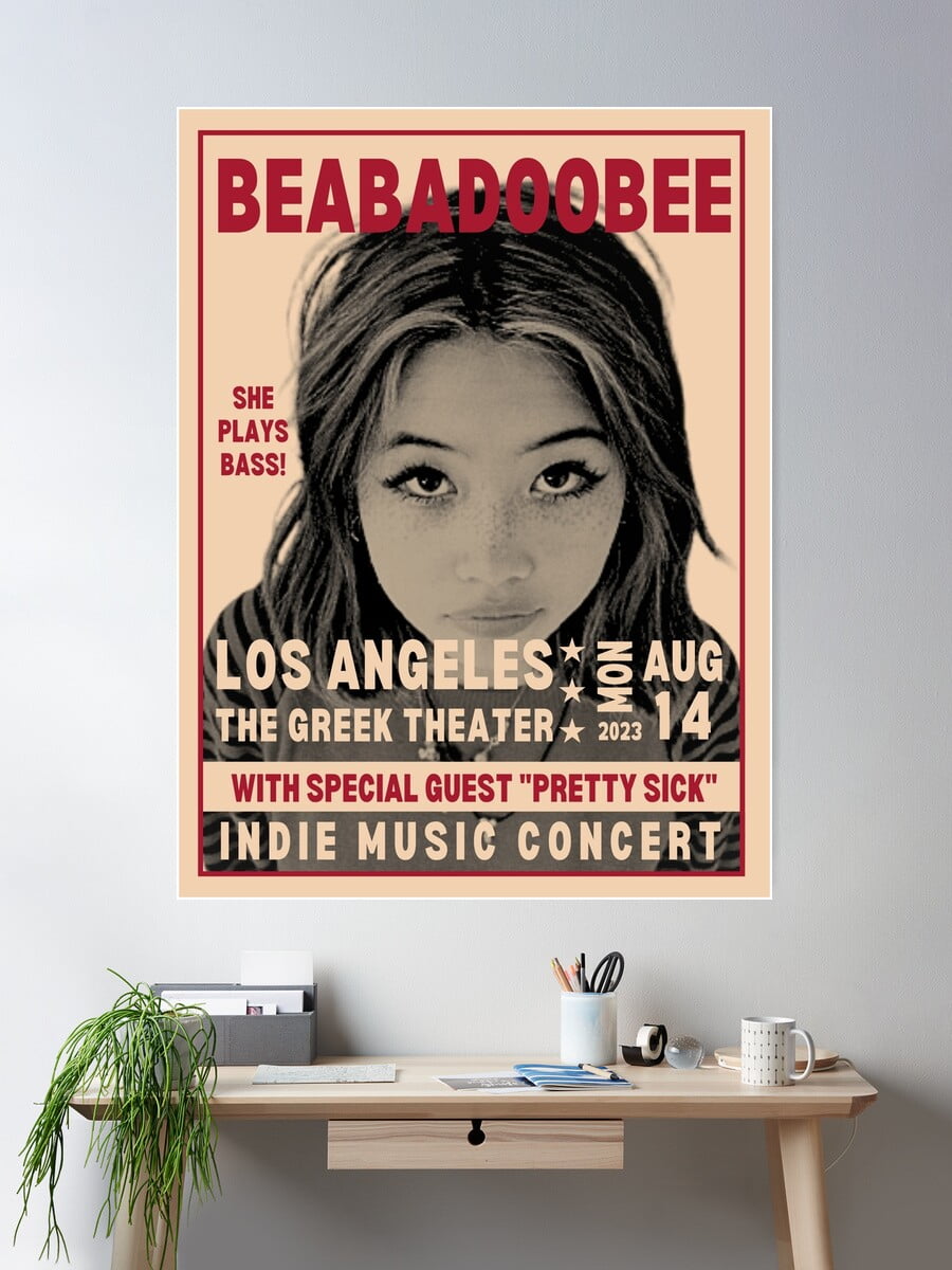 Beabadoobee Concert Poster Wall Art, Modern Wall Decor For Living Room ...