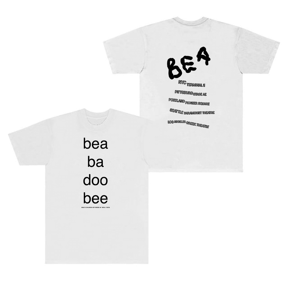 Beabadoobee Merch Bea Black Tour Tee T-Shirt Tee Print Short Sleeve T ...