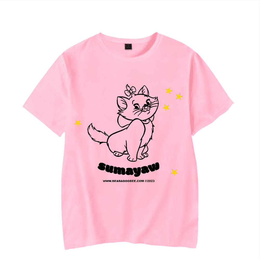 Beabadoobee Merch T Shirt Dancer Sumayaw Tee T-Shirt Cat Print Short ...