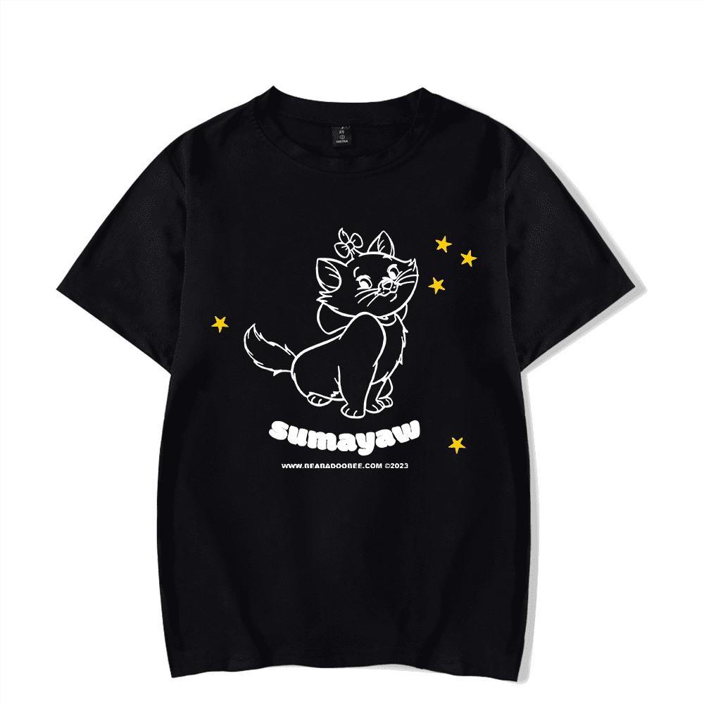 Beabadoobee Merch T Shirt Dancer Sumayaw Tee T-Shirt Cat Print Short ...