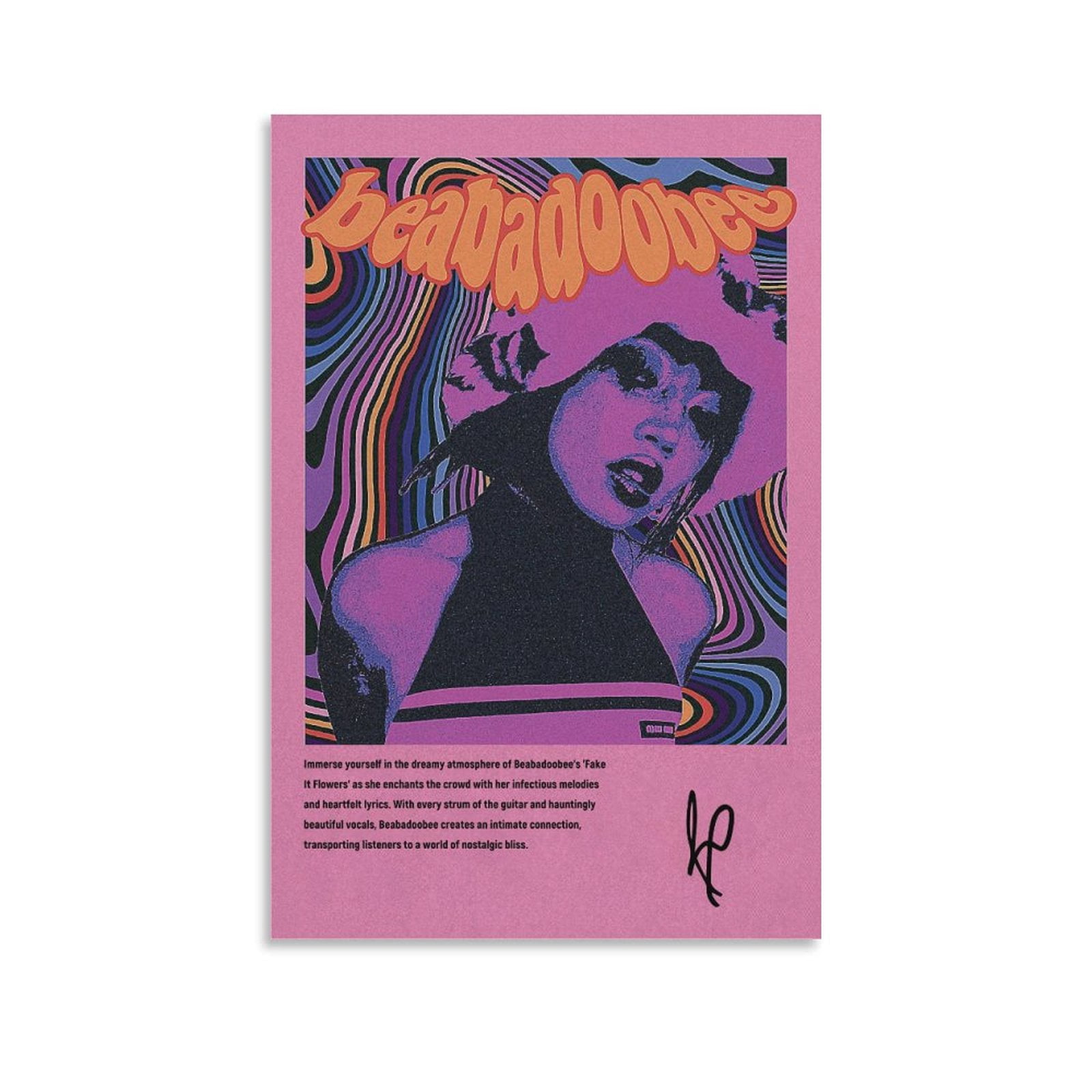 Beabadoobee Poster Vintage Room Decor Music Album Cover Signed Poster ...