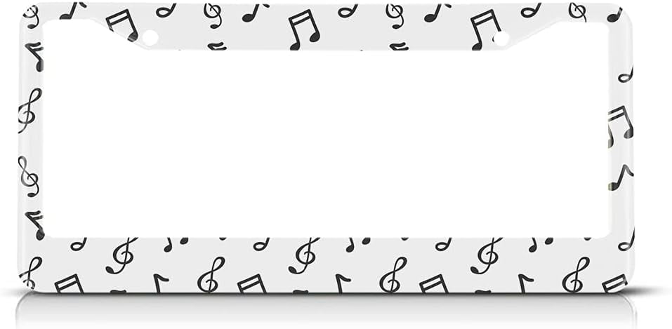Beabes Music Note License Plate Frame Treble Clef Pattern Car Frames ...