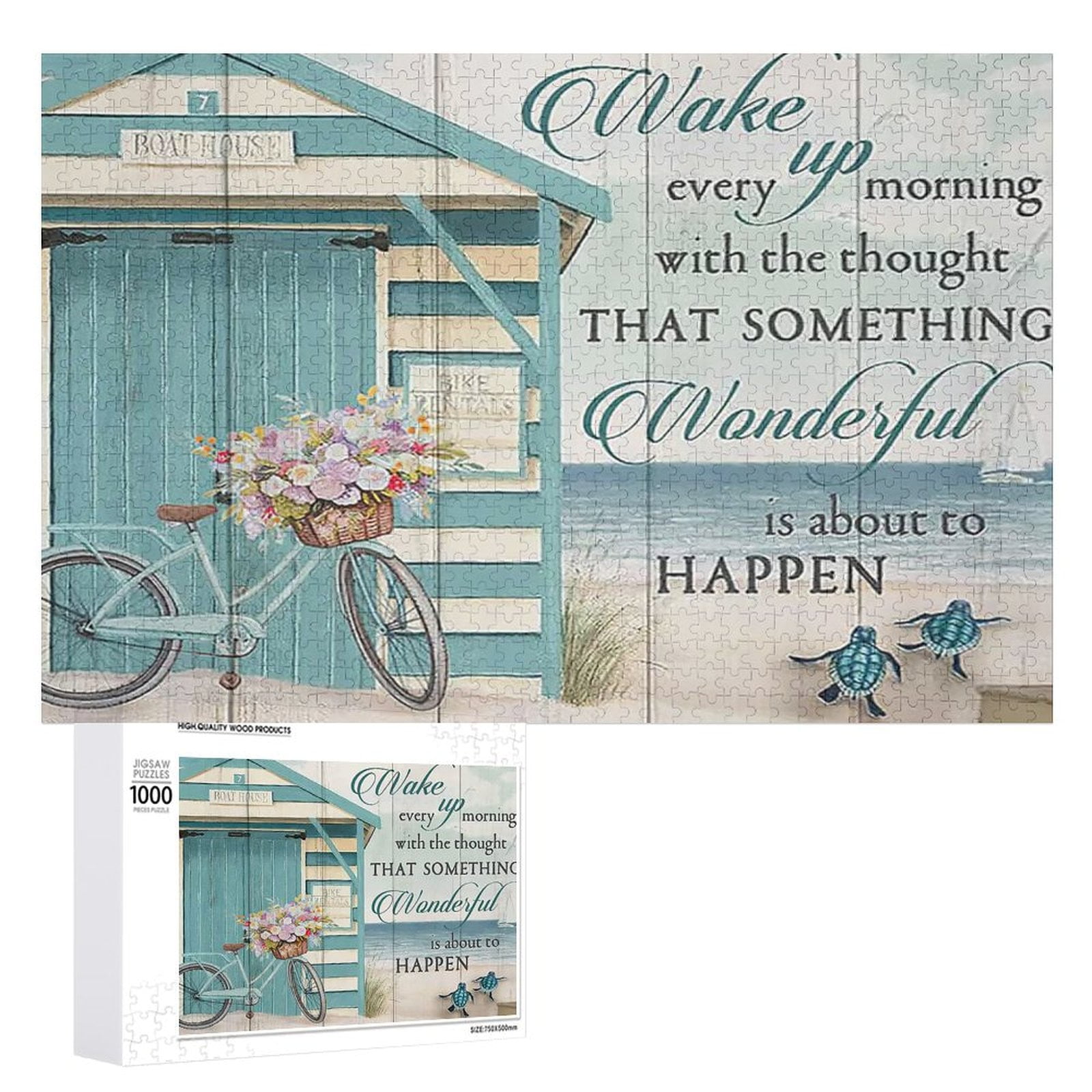 Beach 1000 Piece Jigsaw Puzzle for Adults and Families - Seaside ...