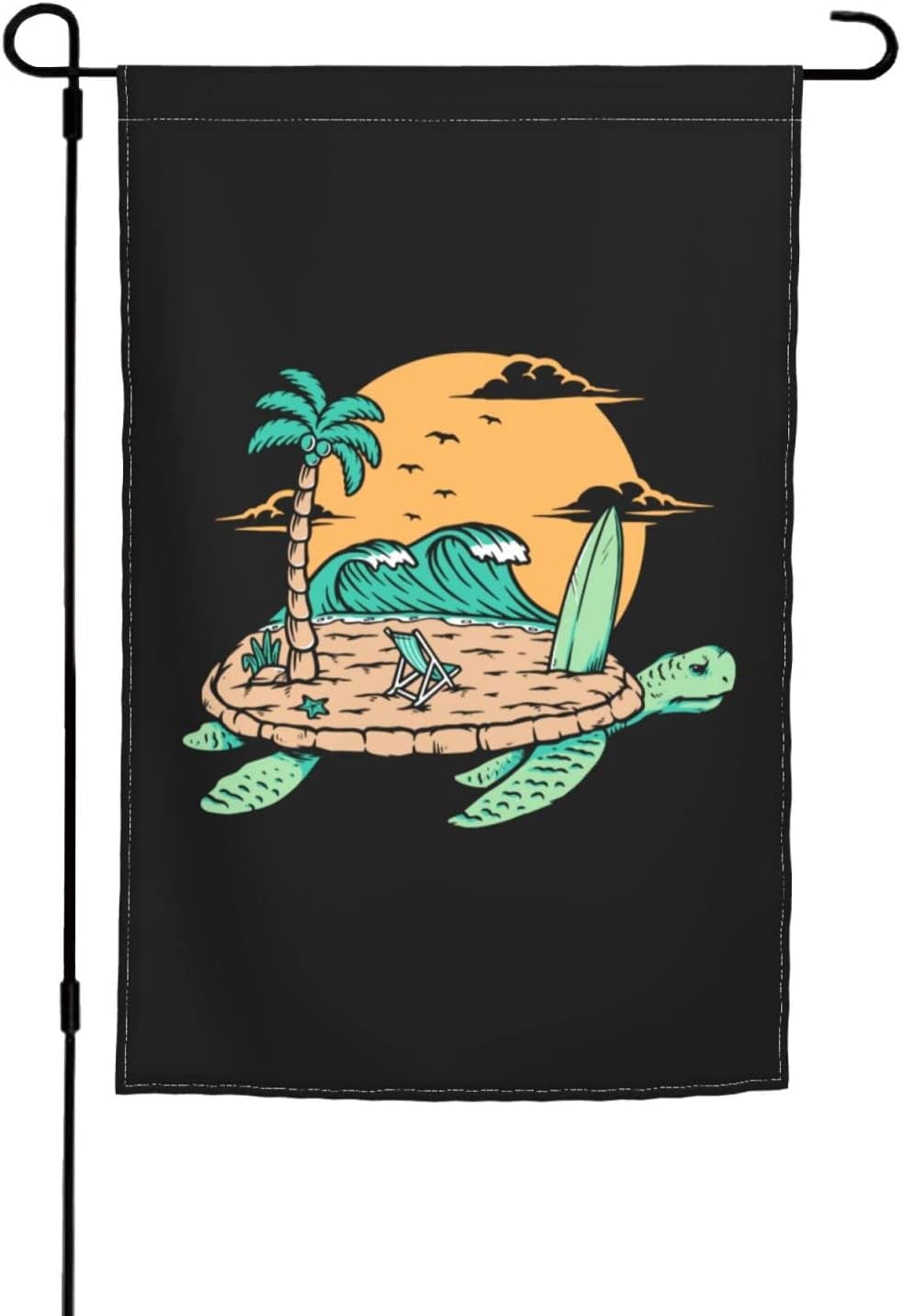 Beach And Sea Turtles Garden Flag 12x18 Inch Double Sided Printed ...