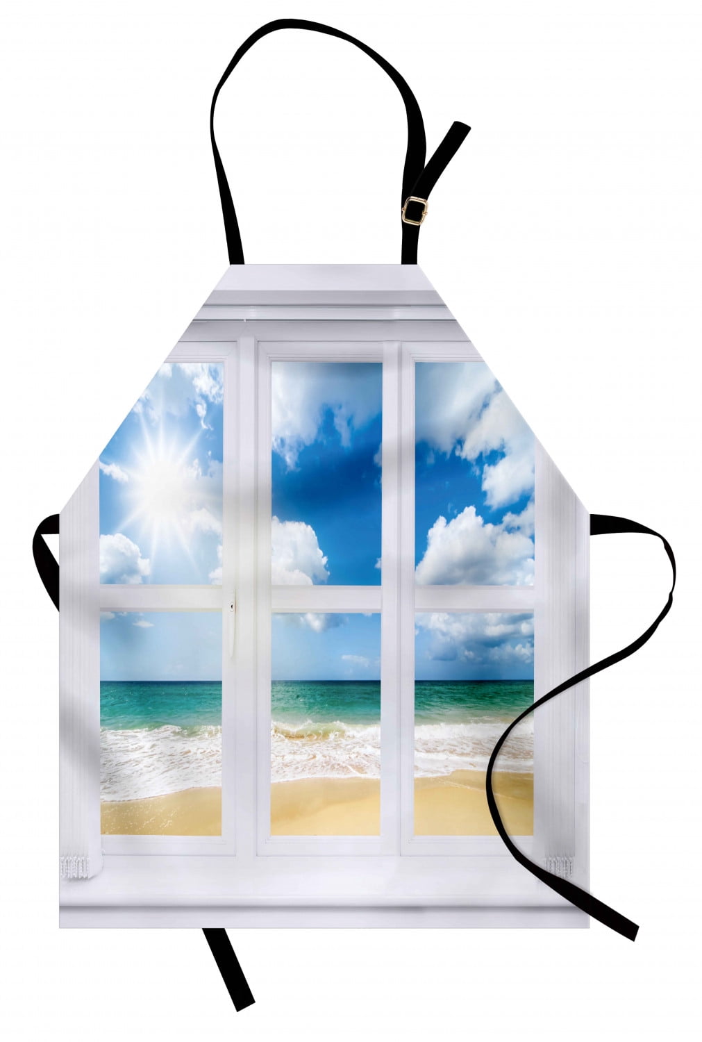 Beach Apron Beach House Window Overlooking Ocean View Sunshine and ...