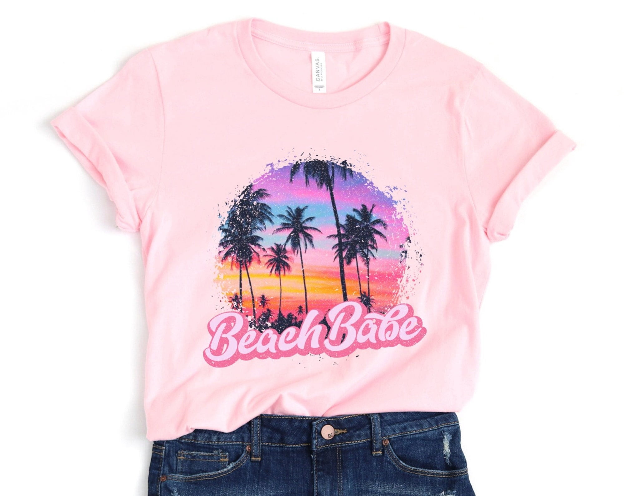 Beach Babe TShirt Summer Tees Retro Beach TShirt Beach Shirt Beach Bum ...