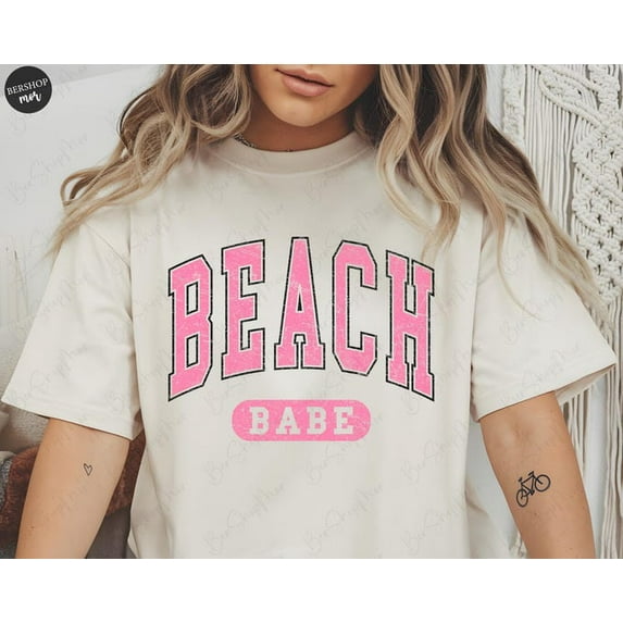 Beach Babe Varsity SVG, Summer , Beach Life, Designs s, Summer T Shirt Design, , Sublimation ...