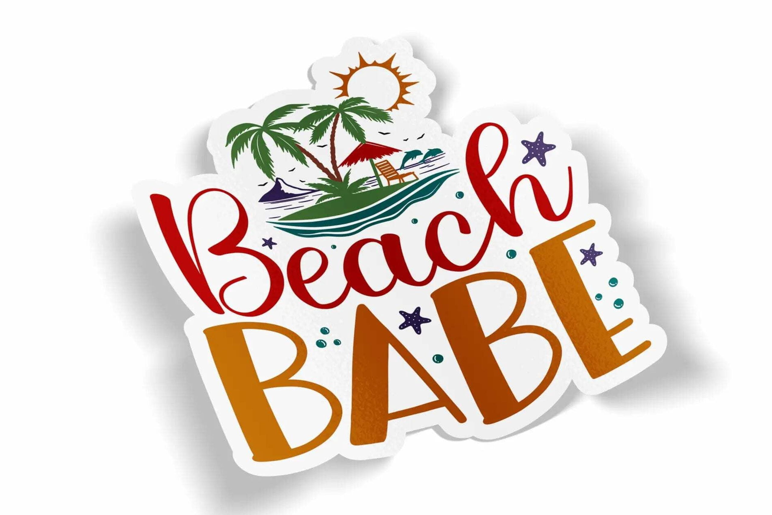 Beach Babe Waterproof Sticker - Walmart.com
