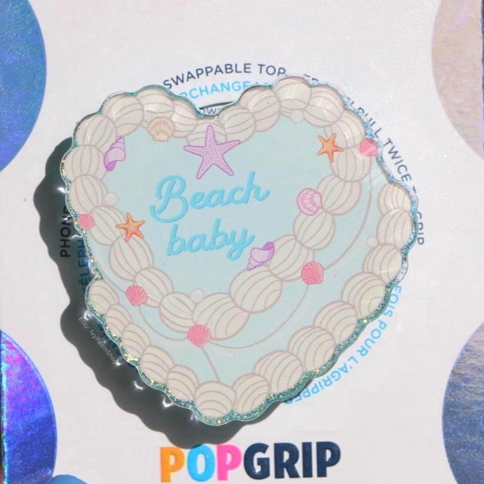 Beach Baby Cake Resin Grip: Sparkly Acrylic Phone Grip - Walmart.com