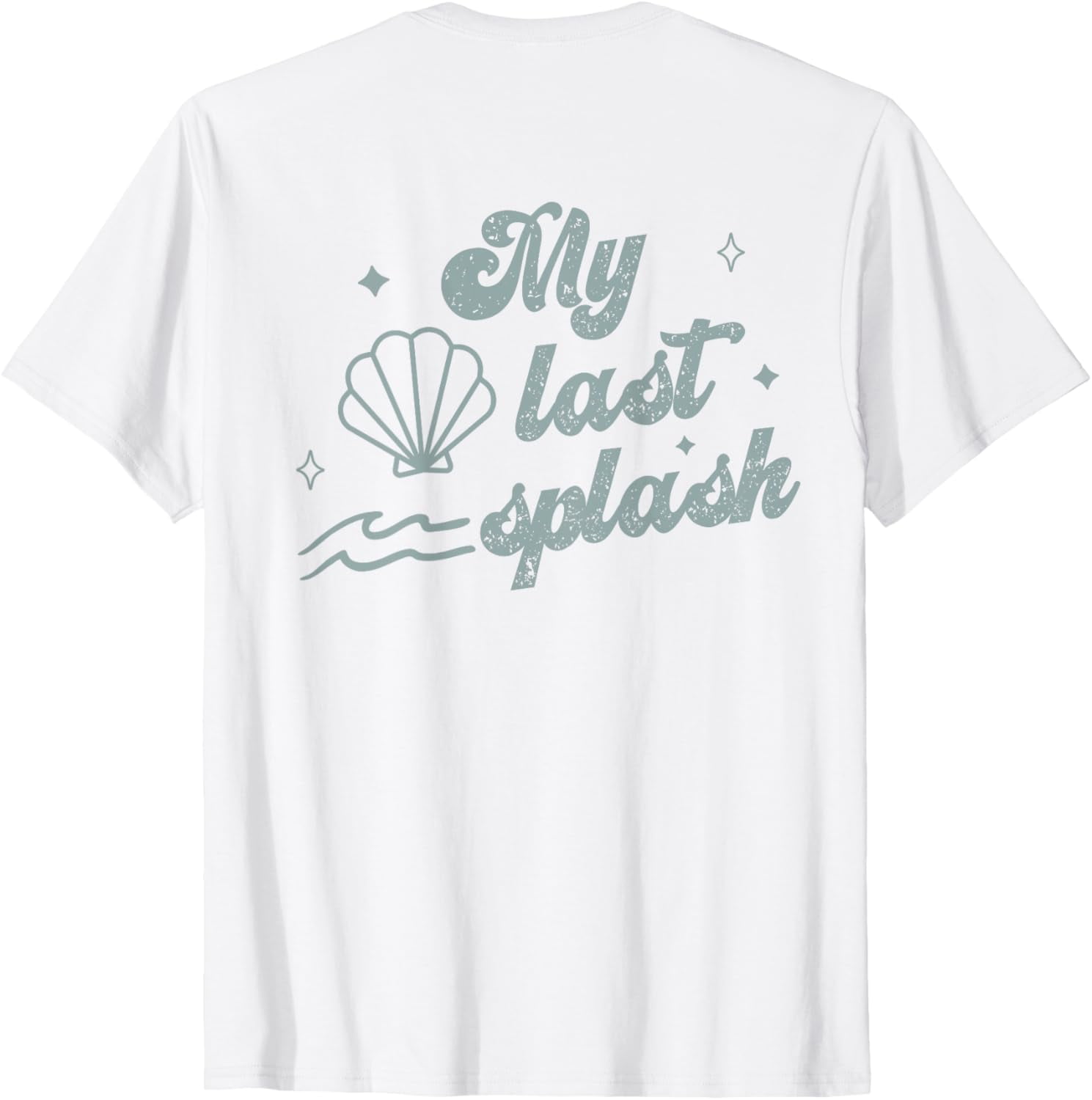 Beach Bachelorette My Last Splash Miami Shell Retro Coastal Custom T ...