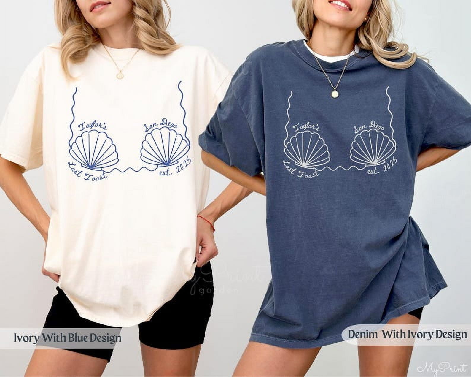 Beach Bachelorette Shirt, Doodle Bikini Mermaid Tee, Last Toast on the ...