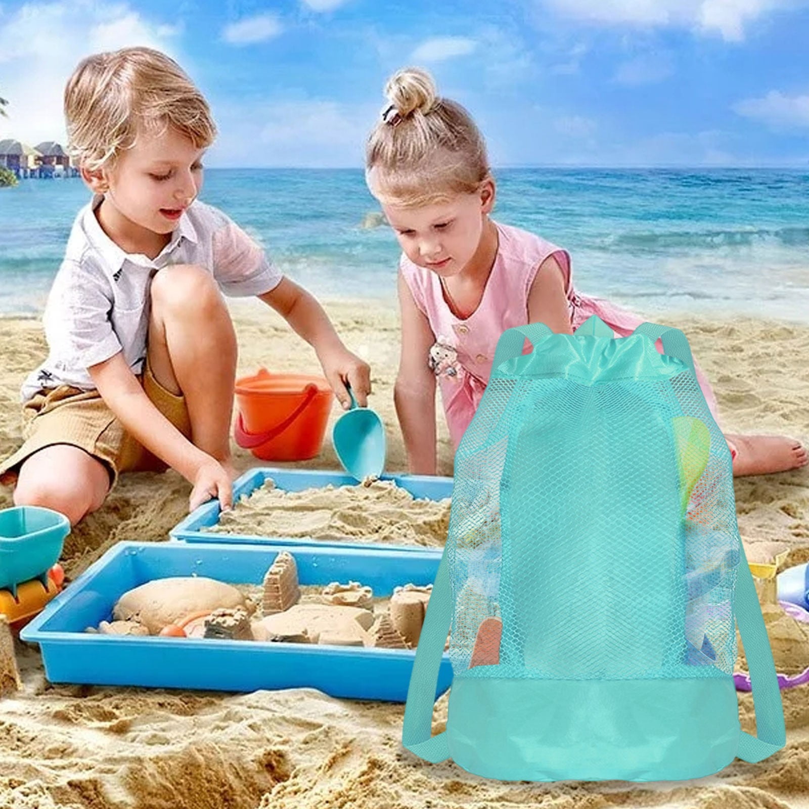Beach Bag under $5! kkbbma Beach Toy Bag, Mesh Travel Sand Toys ...